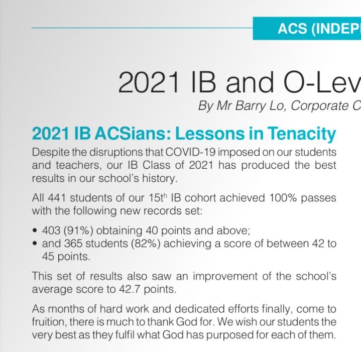 Nov 2021 IB Results: A Look At Singapore's Strong Performance